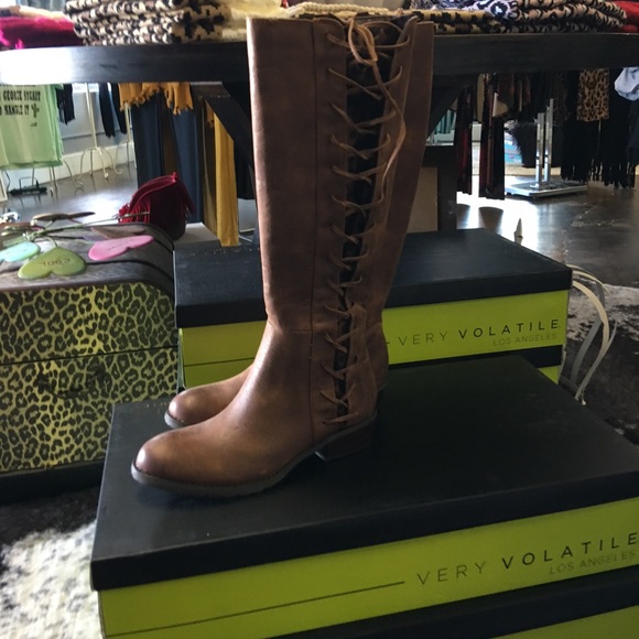 Volatile | Shoes | Volatile Brown Leopard Side Lace Boots | Poshmark